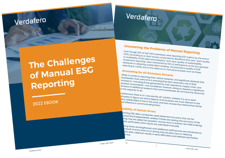 The Challenges of Manual ESG Reporting White Paper - Verdafero, Inc.